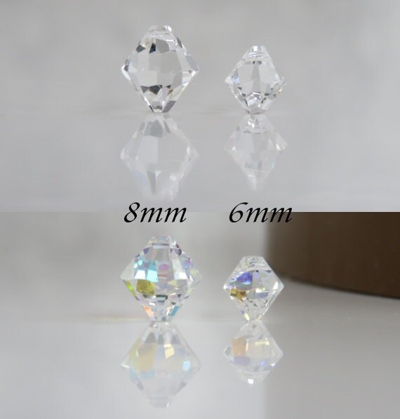 Transparent Invisible Illusion Floating Necklace With a Swarovski AB ...