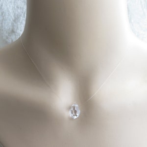 Invisible, Transparent Floating Illusion Necklace With A Preciosa ...