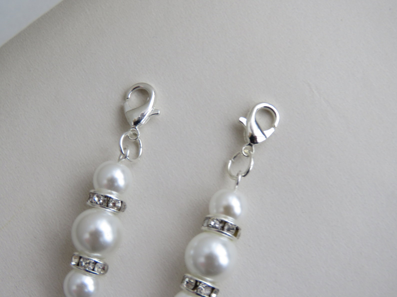 Glass Pearl Back Necklace. Back Chains, Bridal Back Drape Chain for Low ...