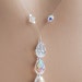 Floating Invisible Transparent Illusion AB Crystal Necklace. AB Crystal ...