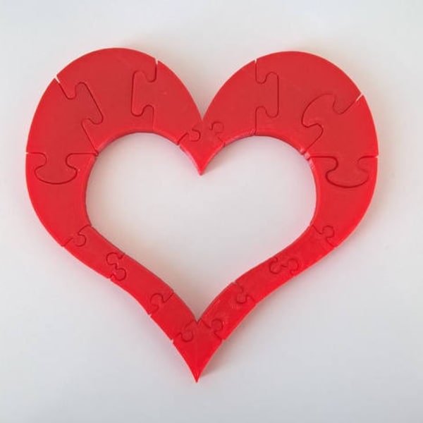 3d Printed Heart Puzzle - Etsy