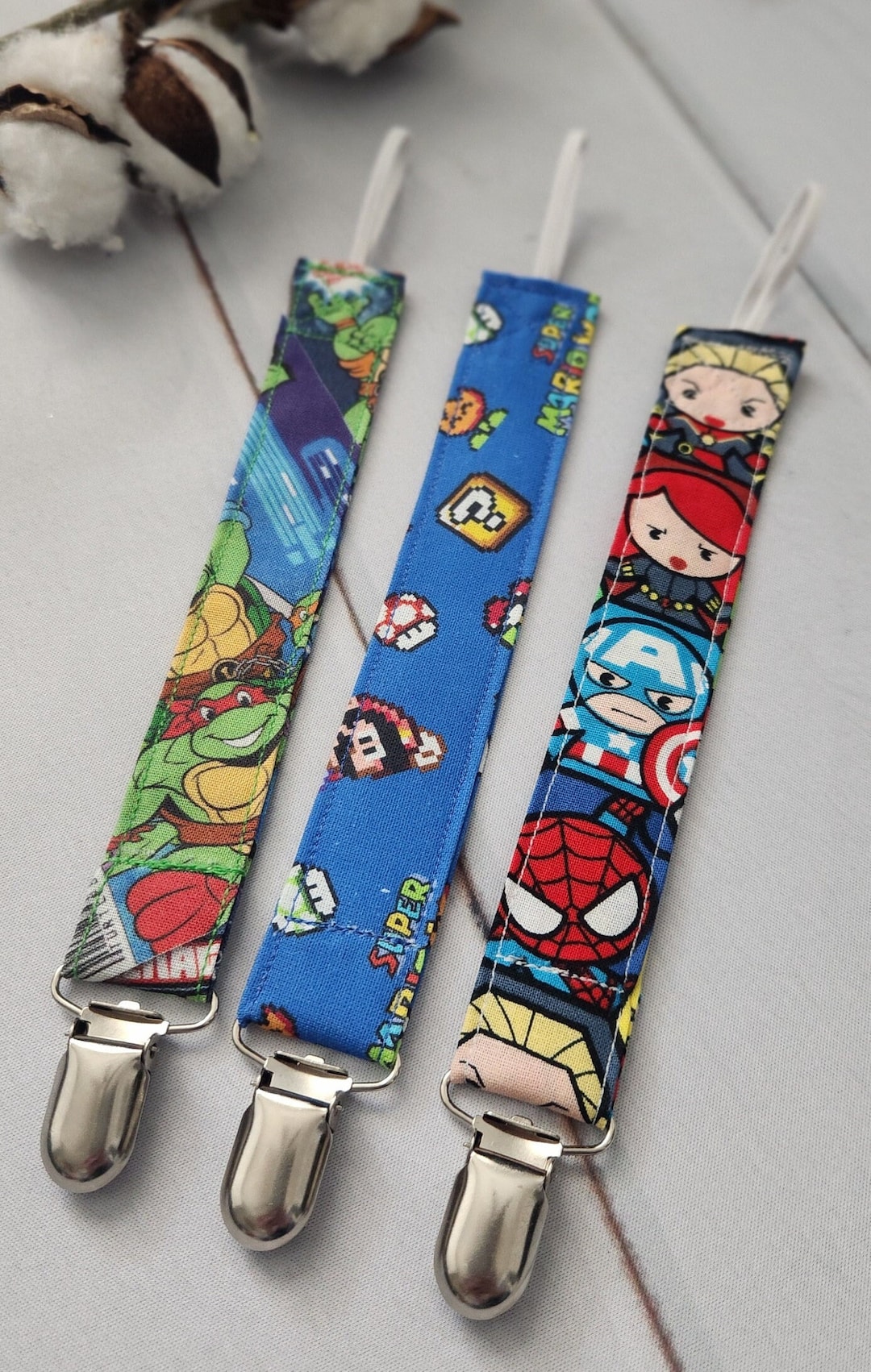 Fun Character Pacifier Clip Set - Etsy