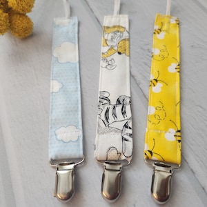 Winnie the Pooh Themed Pacifier Clip Set - Etsy