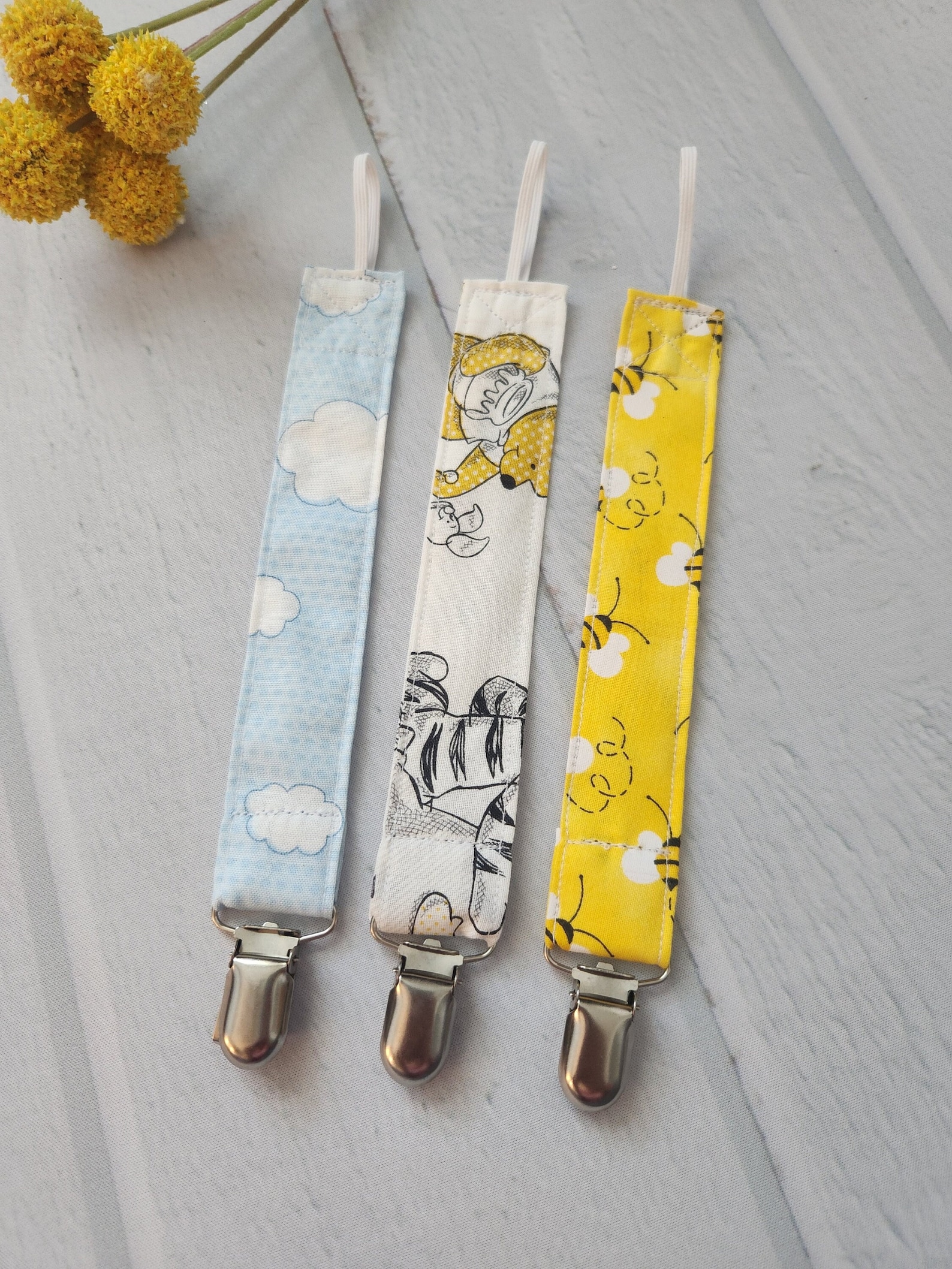 Winnie the Pooh Themed Pacifier Clip Set - Etsy