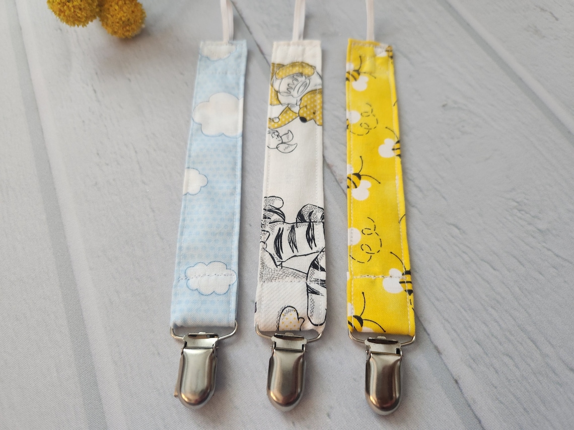 Winnie the Pooh Themed Pacifier Clip Set - Etsy