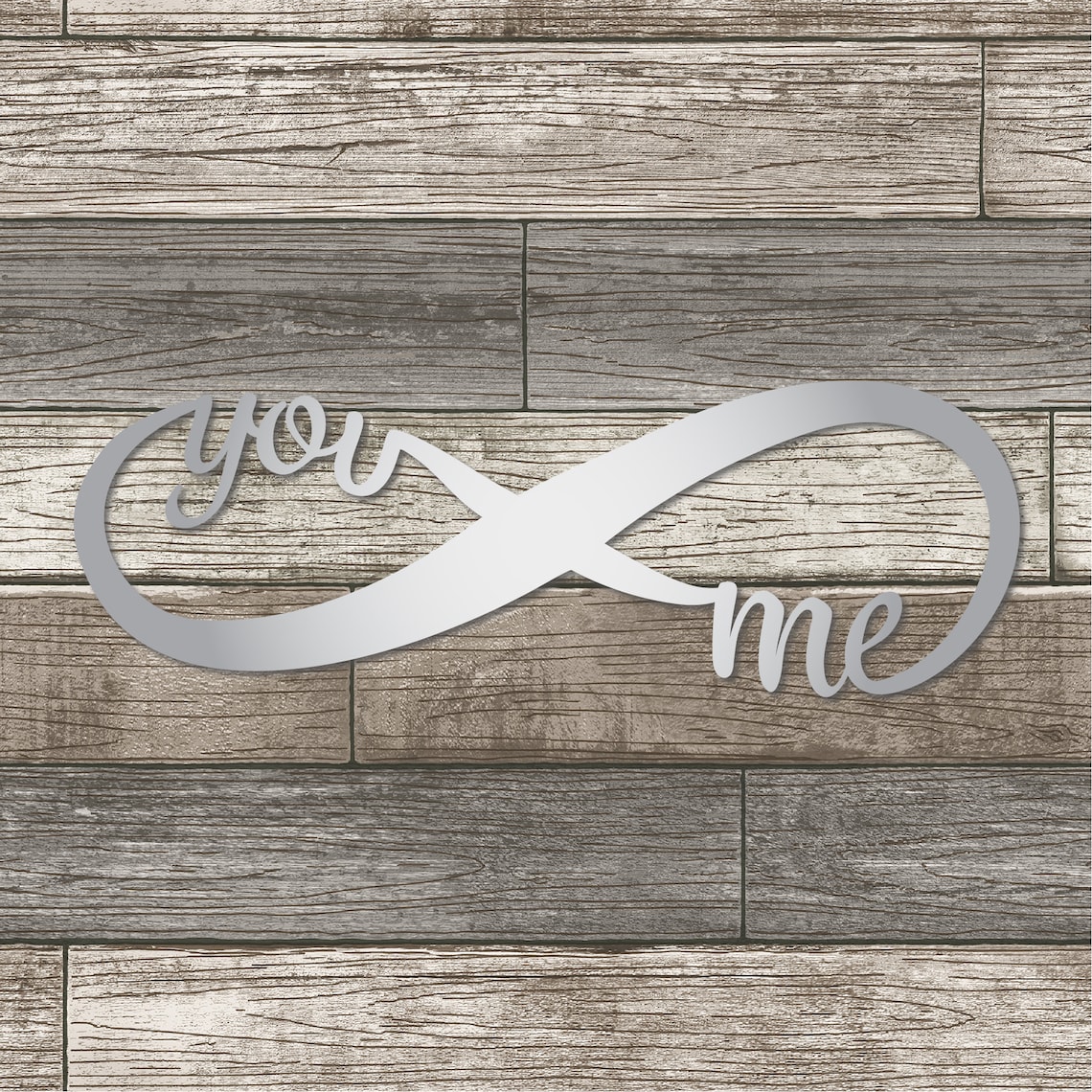 You Me Infinity Love Script Metal Sign Metal Wall Art Decor Customized ...