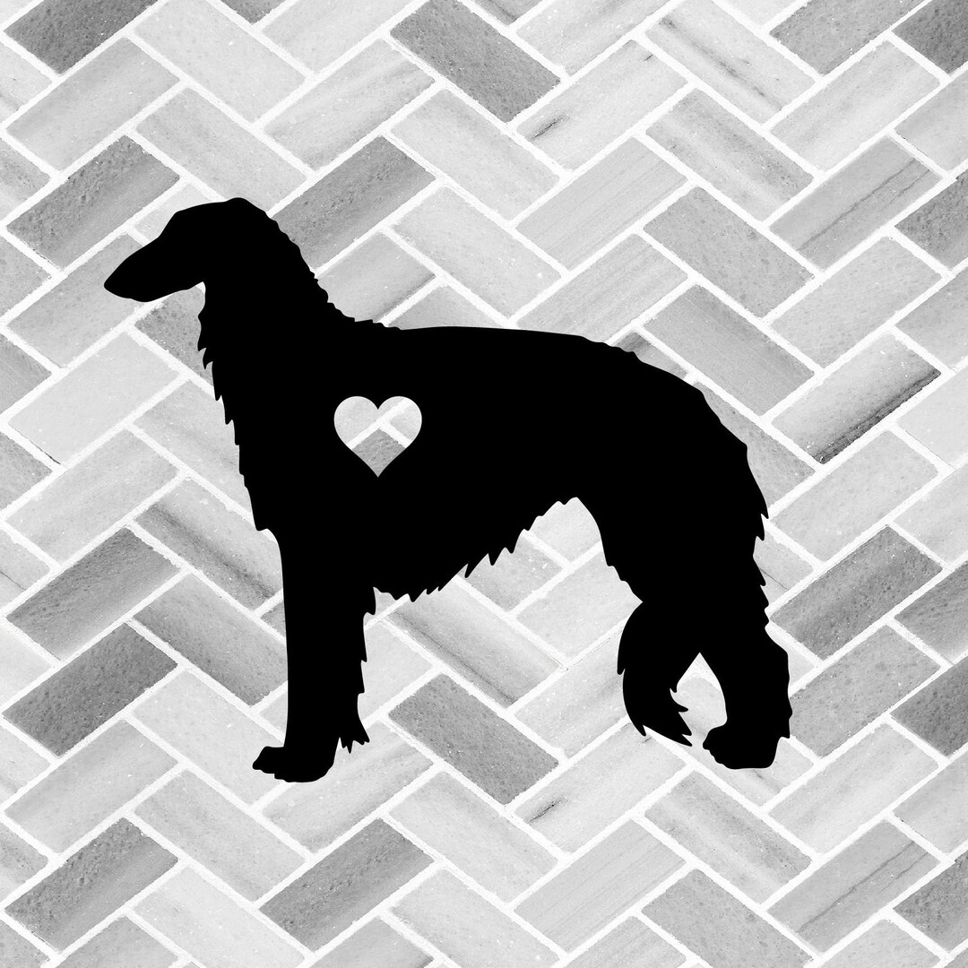 Borzoi Heart Metal Sign Metal Wall Art Decor Pet Lovers Indoor Outdoor ...