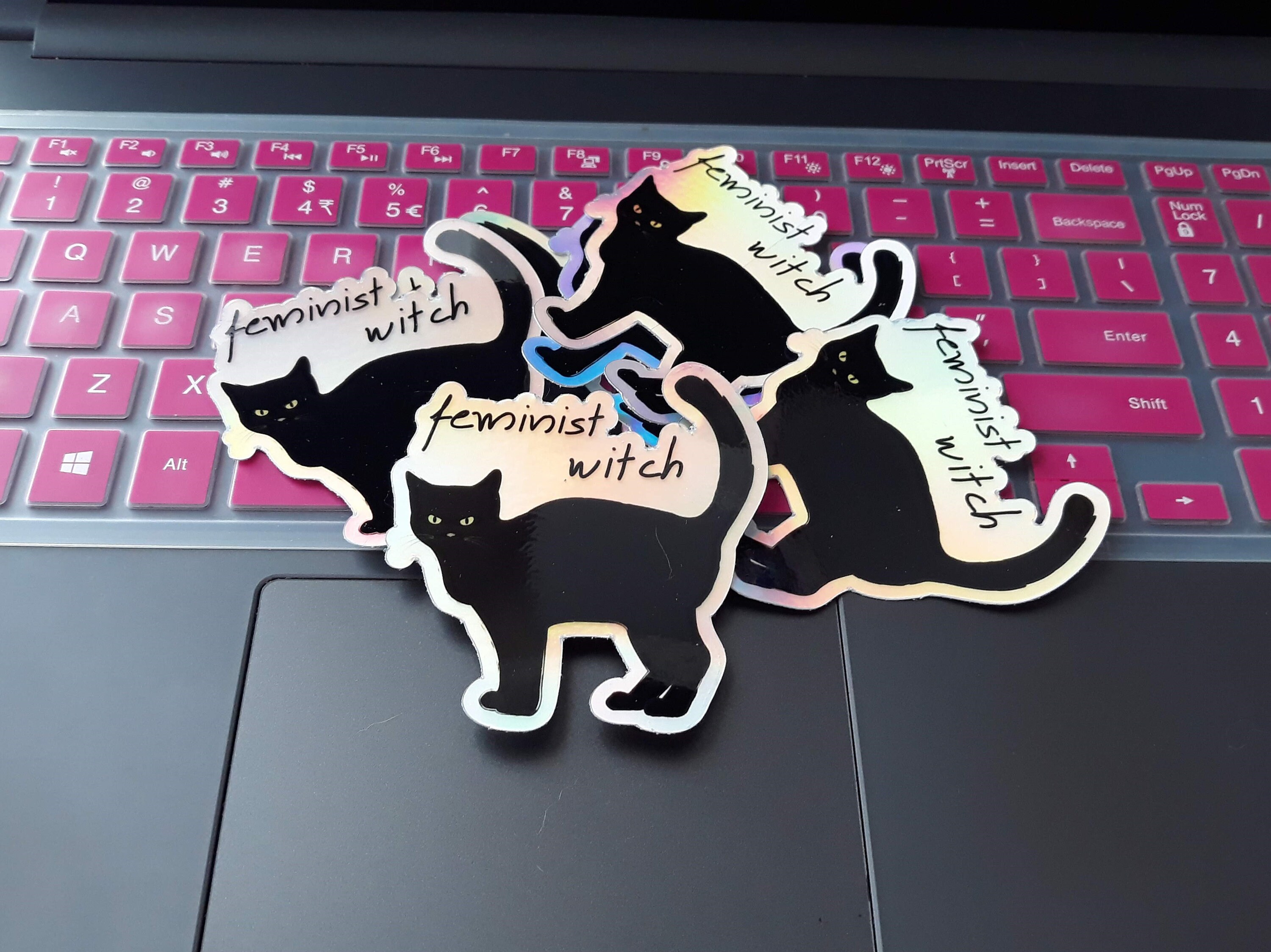Holographic Feminist Sticker Vinyl Feminist Sticker Feminist Witch
