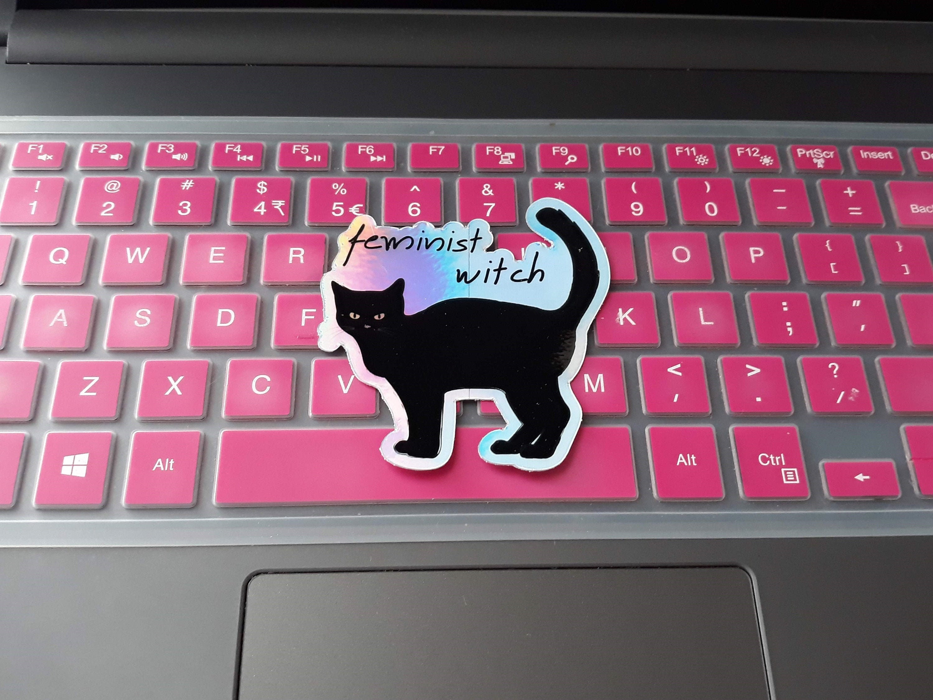 Holographic Feminist Sticker Vinyl Feminist Sticker Feminist Witch