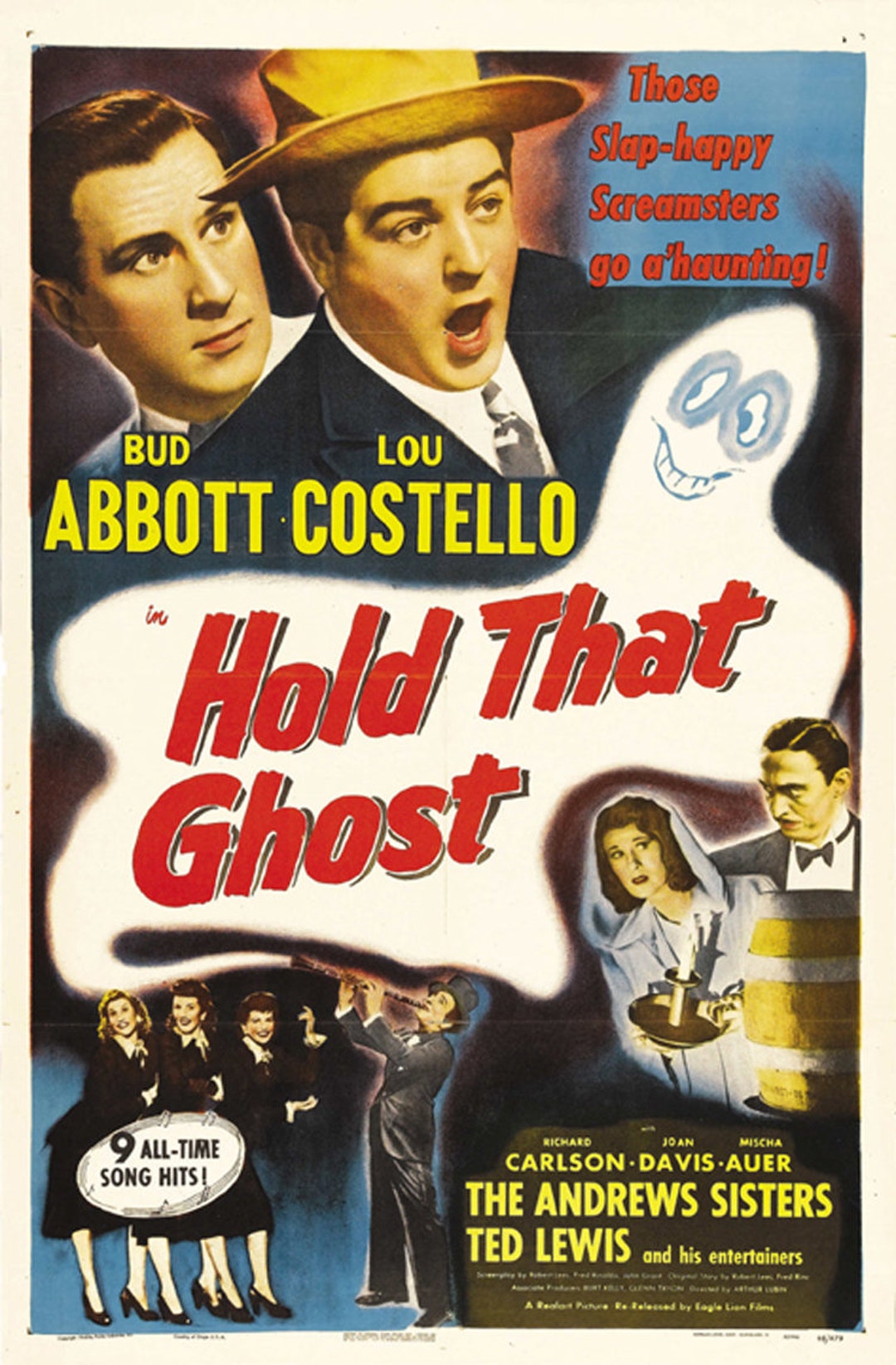 Abbott & Costello 1941 Hold That Ghost Movie Poster Reprint 18x12 ...