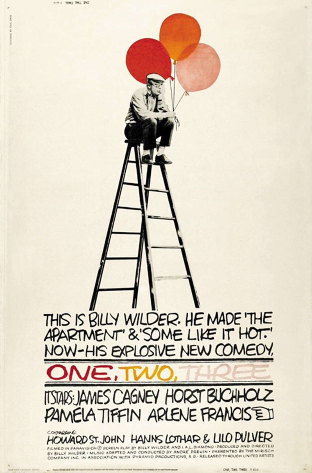 One, Two, Three (1961) James Cagney Movie Poster Reprint 24x36 Inches ...
