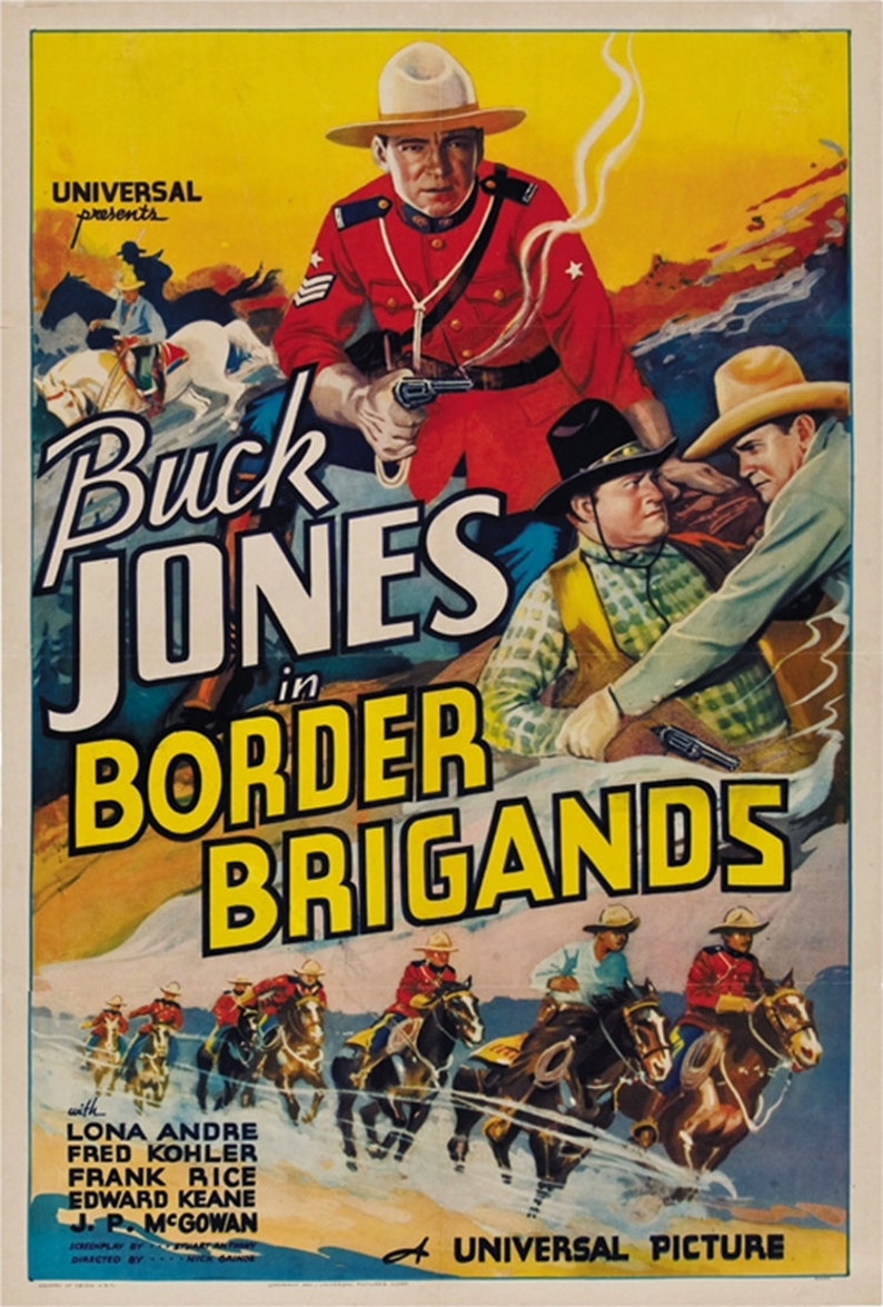 Border Brigands (1935) Buck Jones Cult Western Movie Poster Reprint ...