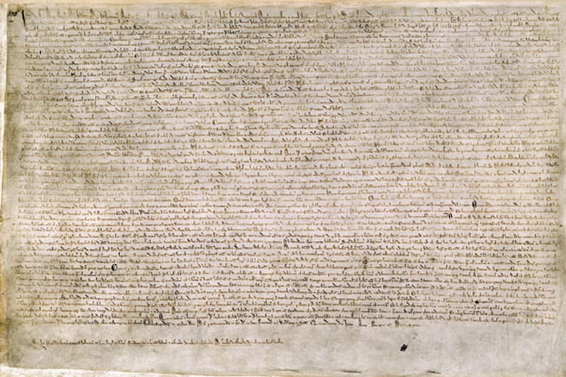 English Charter 1215 Magna Carta Poster Barons of King John of England ...