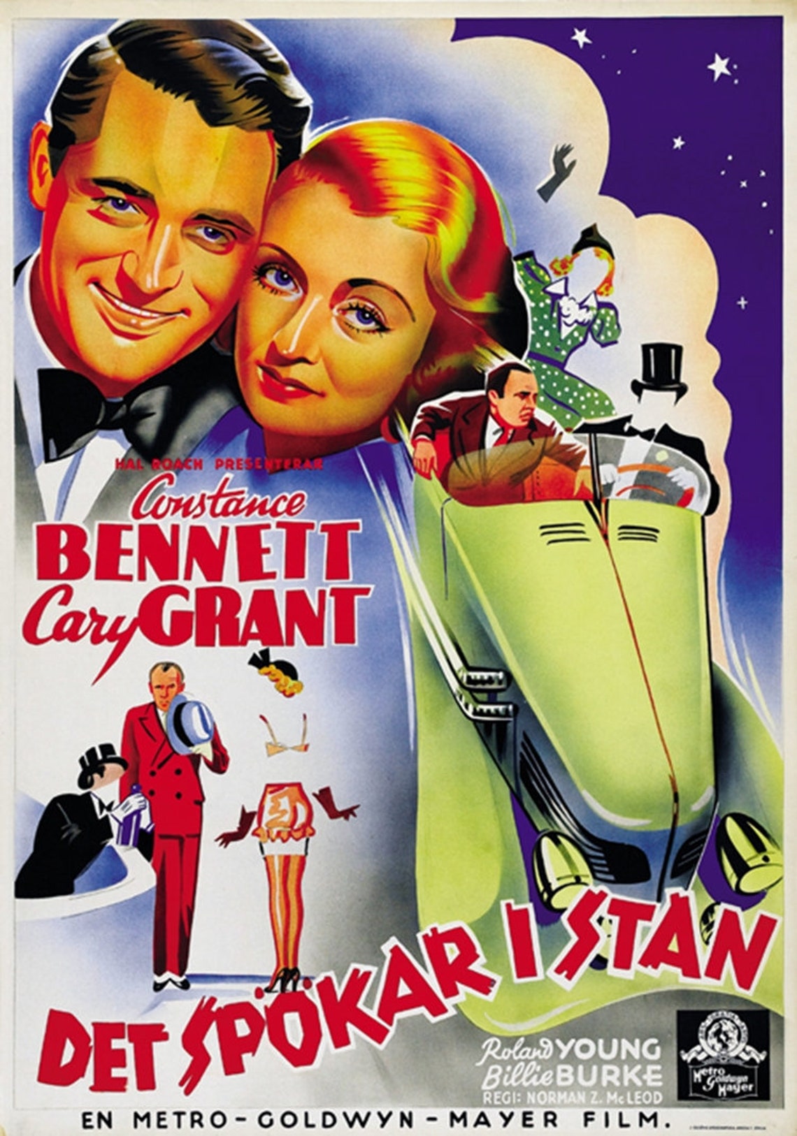 Topper (1937) Constance Bennett Cary Grant Movie Poster Reprint 24x34 ...