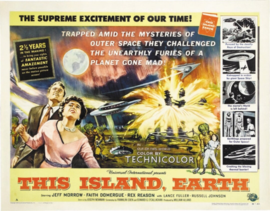 This Island Earth 1955 Vintage Sci-fi Movie Poster Reprint 12.5x19 ...