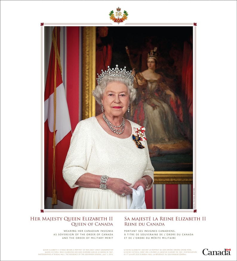 Queen Elizabeth II Before Queen Victoria Portrait 12 X 13 Inches ...