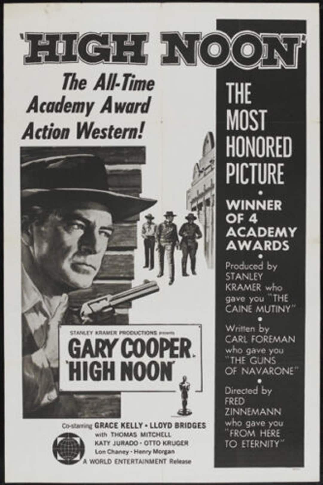 High Noon 1952 Gary Cooper Grace Kelly Cult Movie Poster Reprint 18x12 ...