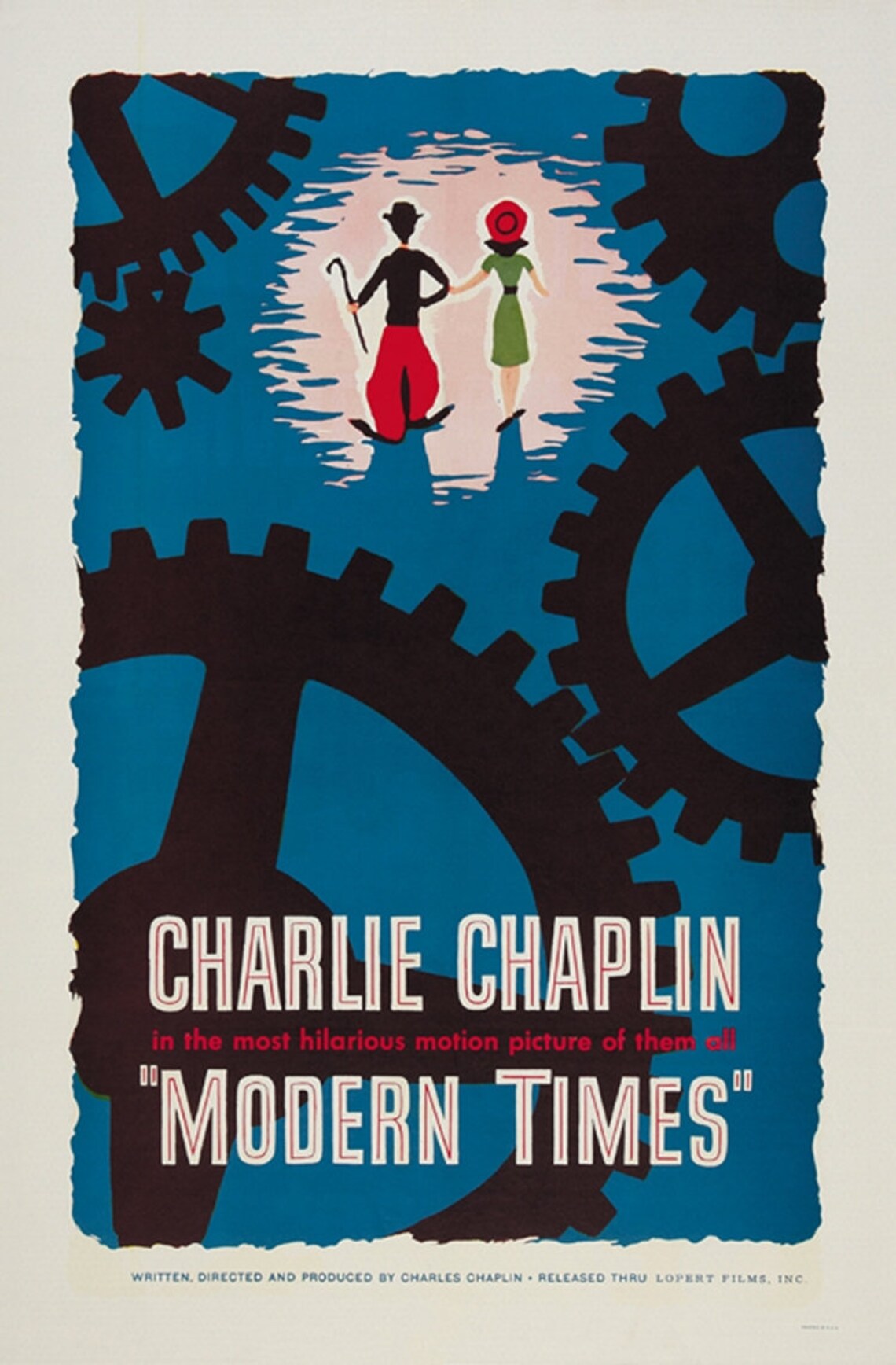 Modern Times (1936) Charlie Chaplin Cult Movie Poster Reprint 18x12 ...