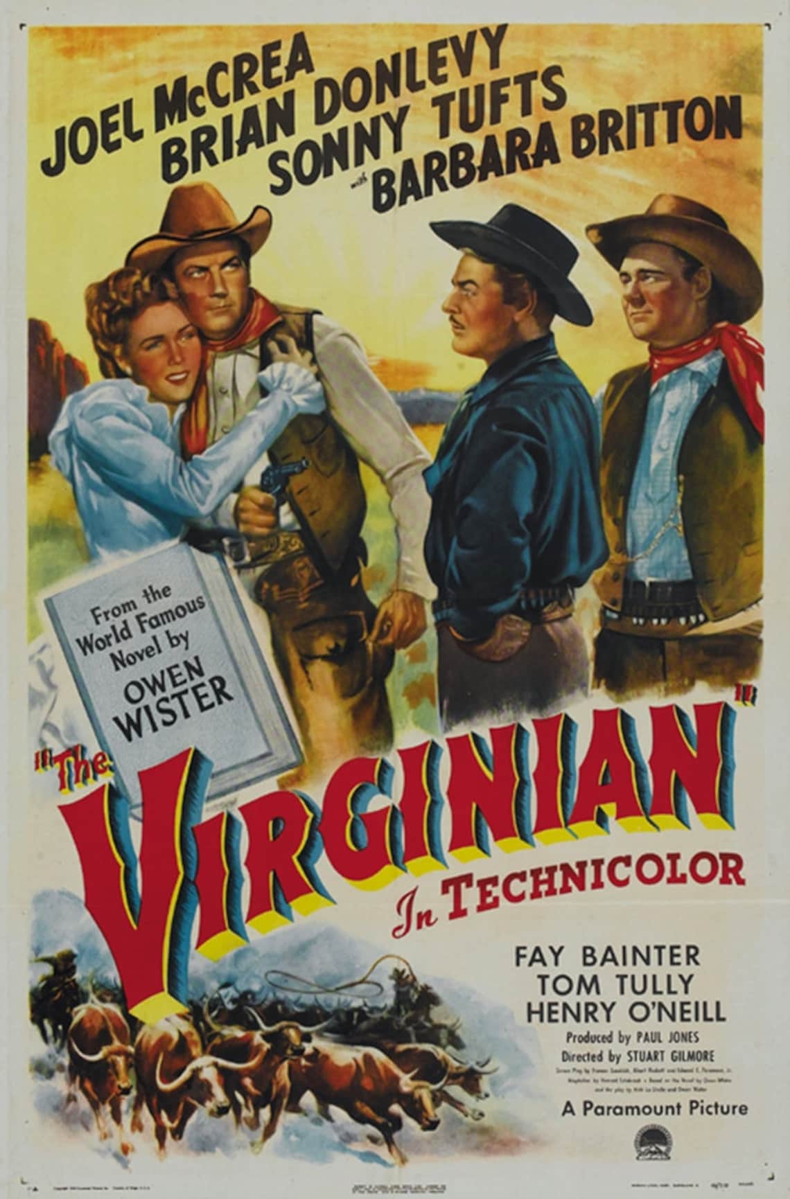 The Virginian 1946 Joel Mccrea Cult Western Movie Poster Reprint 24x36 Inches - Etsy