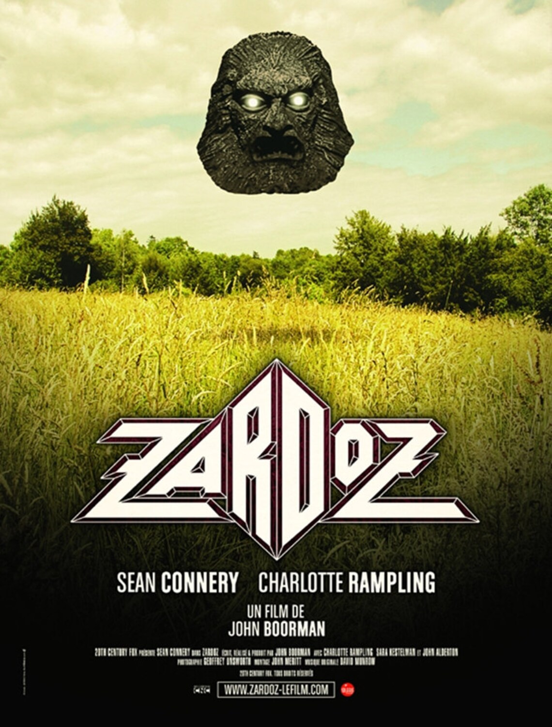 Zardoz 1974 Sean Sean Connery Charlotte Rampling Cult Movie Poster ...