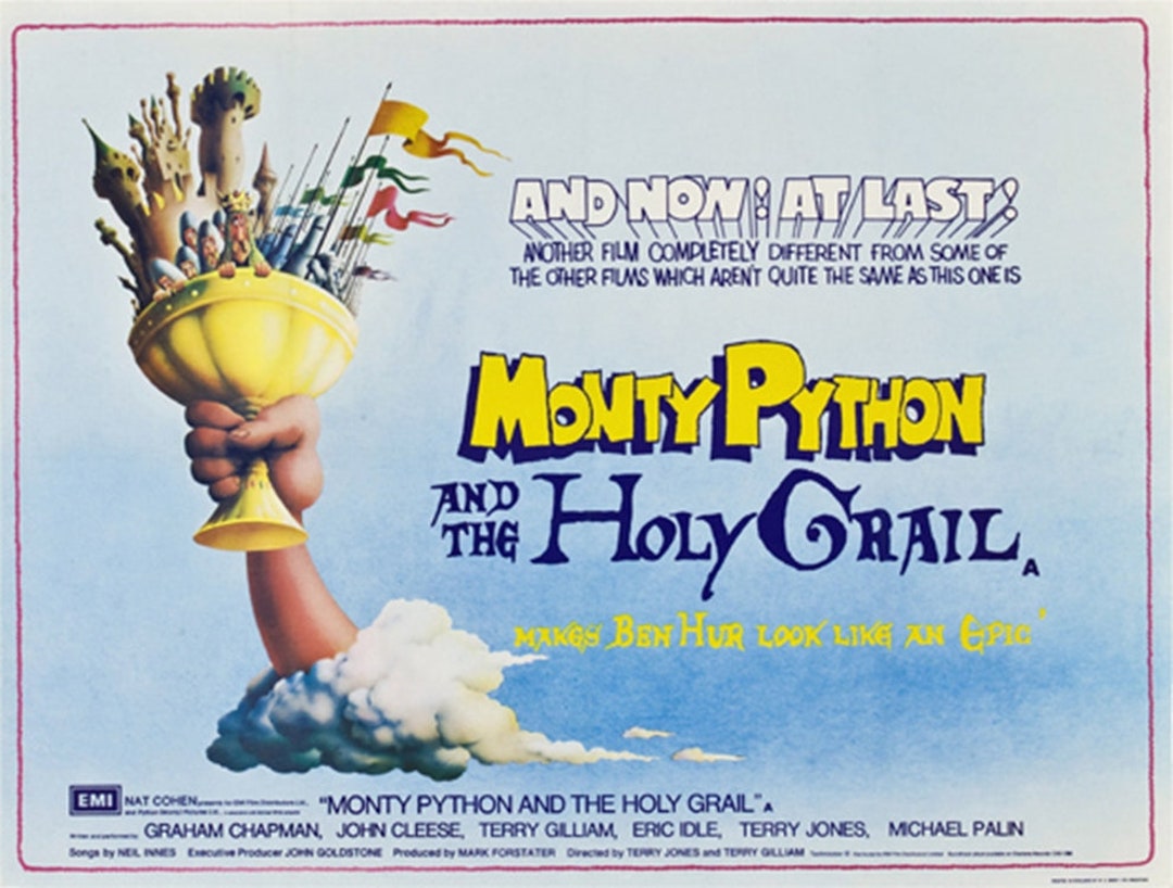Monty Pythons and the Holy Grail 1975 Movie Poster Reprint - Etsy