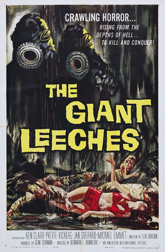 Attack of the Giant Leeches 1959 Cult Horror movie poster | Etsy