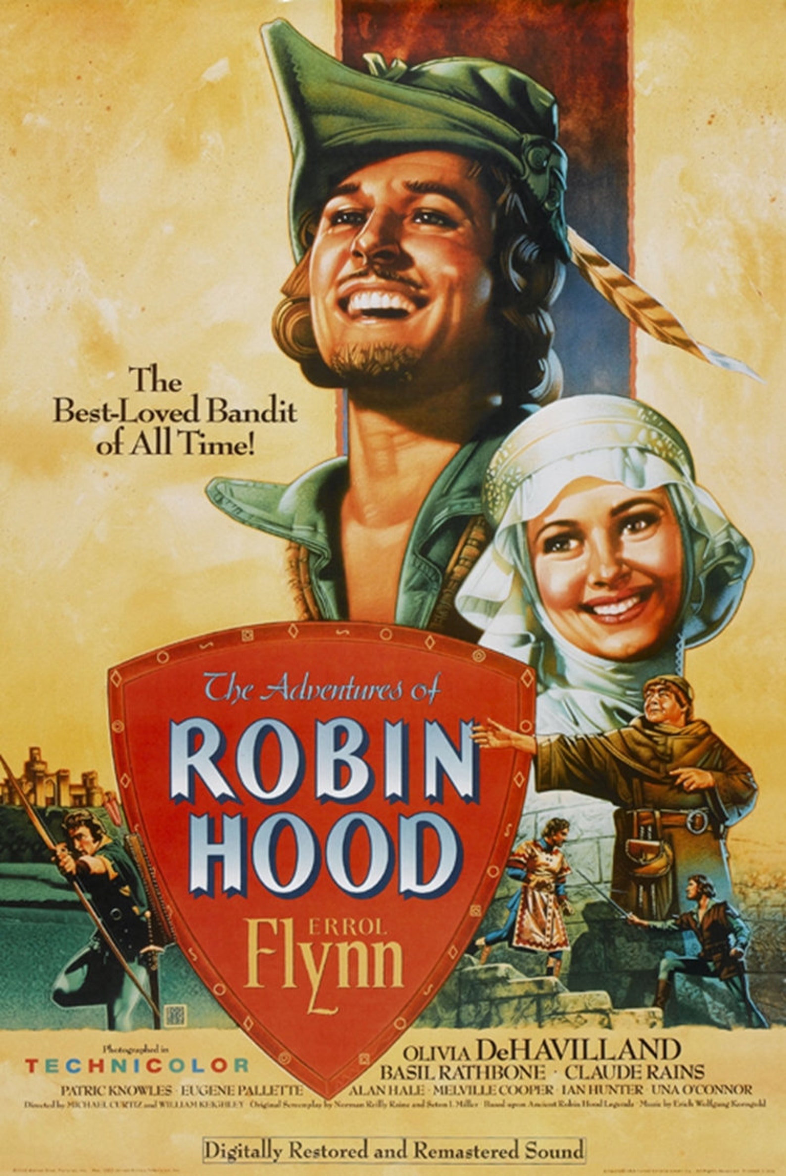The Adventures of Robin Hood 1938 Errol Flynn Movie Poster Reprint ...