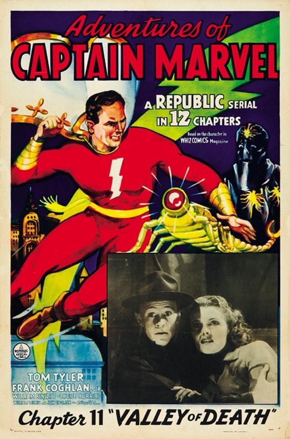 Adventures of Captain Marvel 1941 Tom Tyler Cult Serial | Etsy