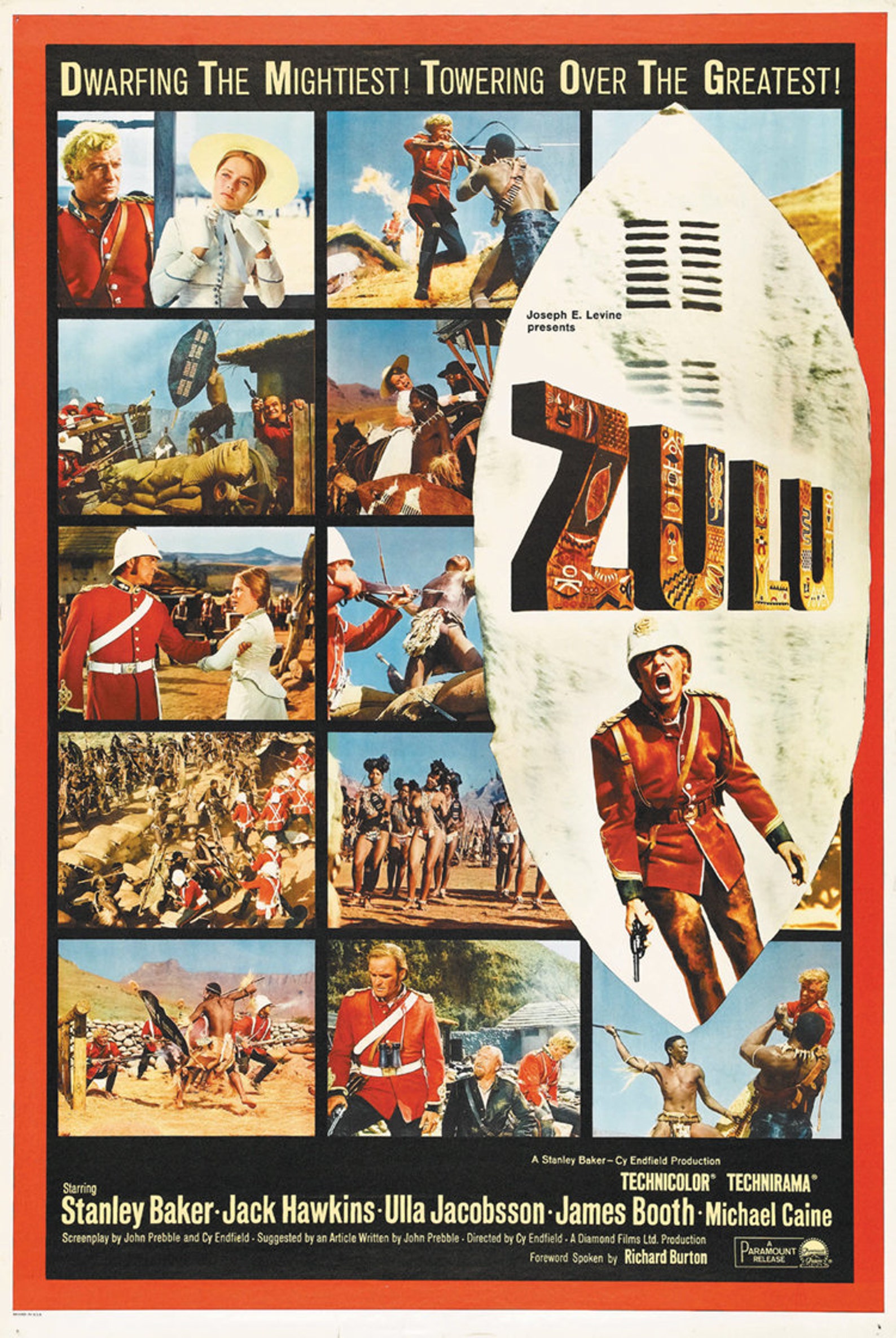 Zulu Michael Caine 1964 Cult Movie Poster Reprint 18x12 Inches Approx ...