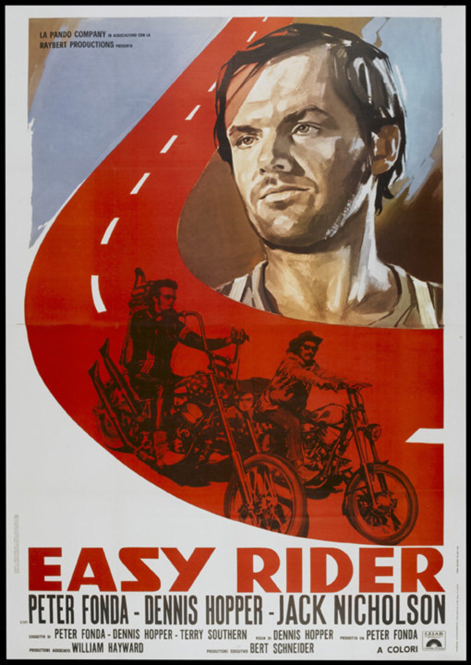 Easy Rider 1969 Jack Nicholson Cult Biker Movie Poster Reprint 18x12 ...