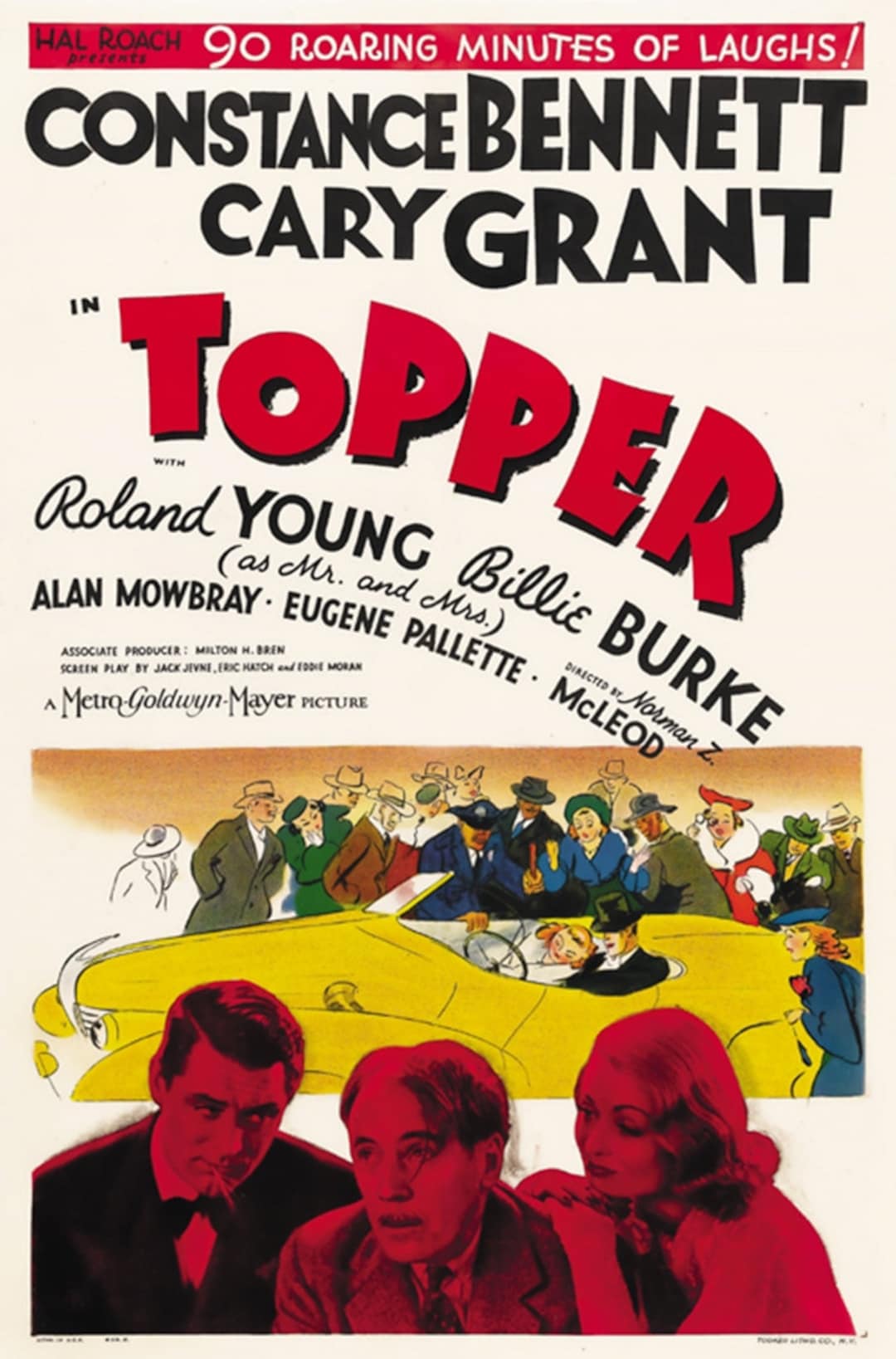 Topper (1937) Constance Bennett Cary Grant Movie Poster Reprint 24x36 ...