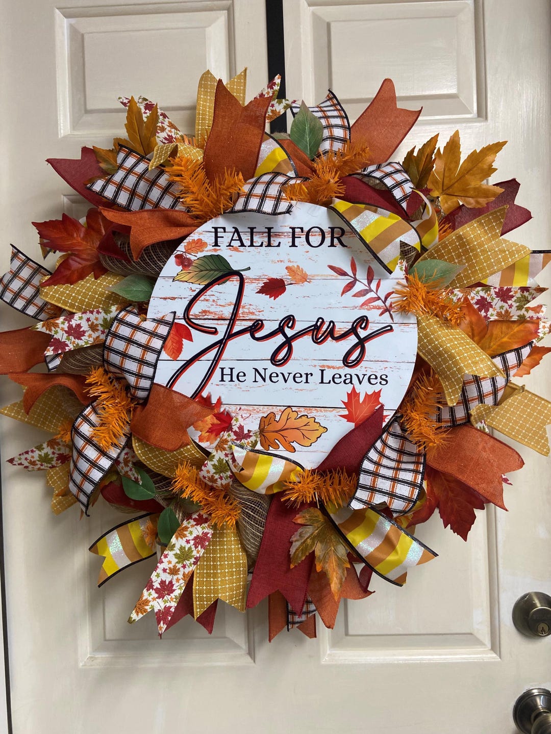 Christian Wreath, Religious Item, Fall Wreath, Autumn Wreath, Front ...