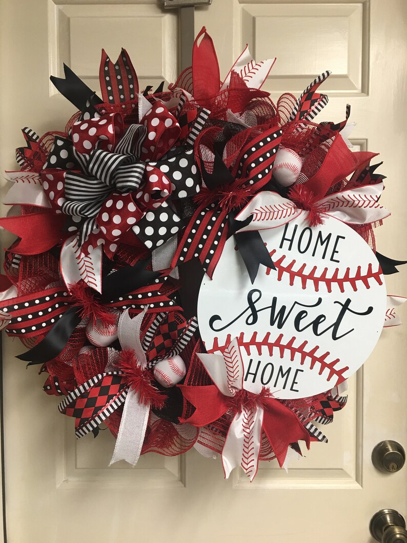 Summer Wreath Summer Decor Baseball Wreath Baseball Decor - Etsy