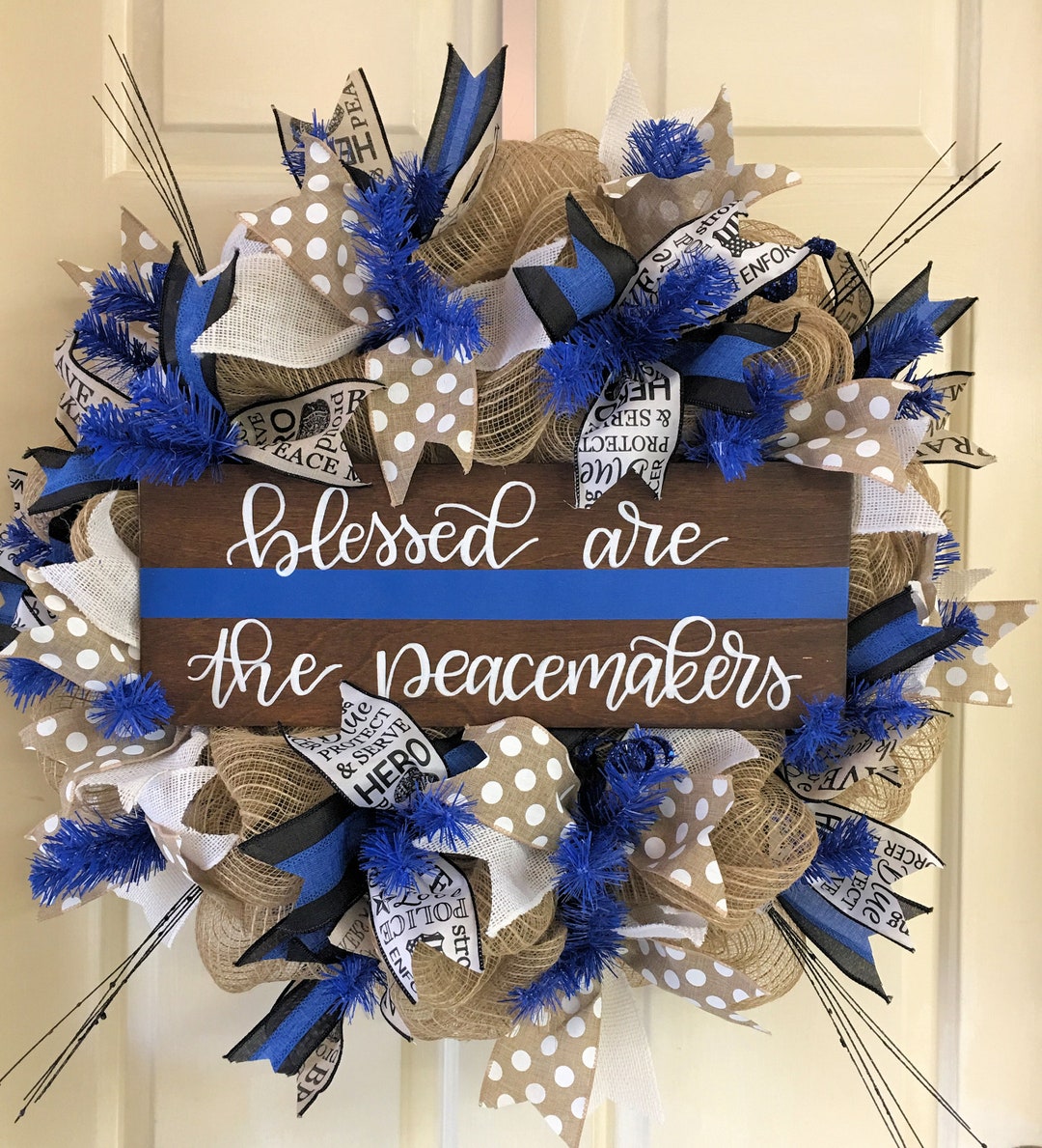 Police Wreath, Police Officer Wreath, Law Enforcement Wreath, Everyday ...