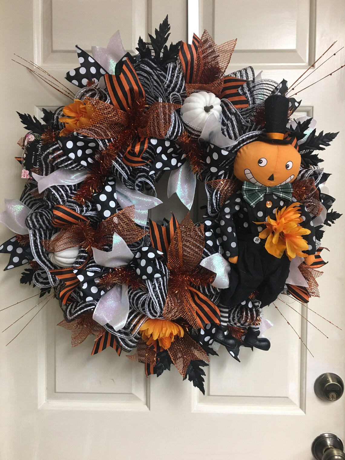 Halloween Wreath, Pumpkin Wreath, Fall Wreath, Fall Decor, Autumn ...