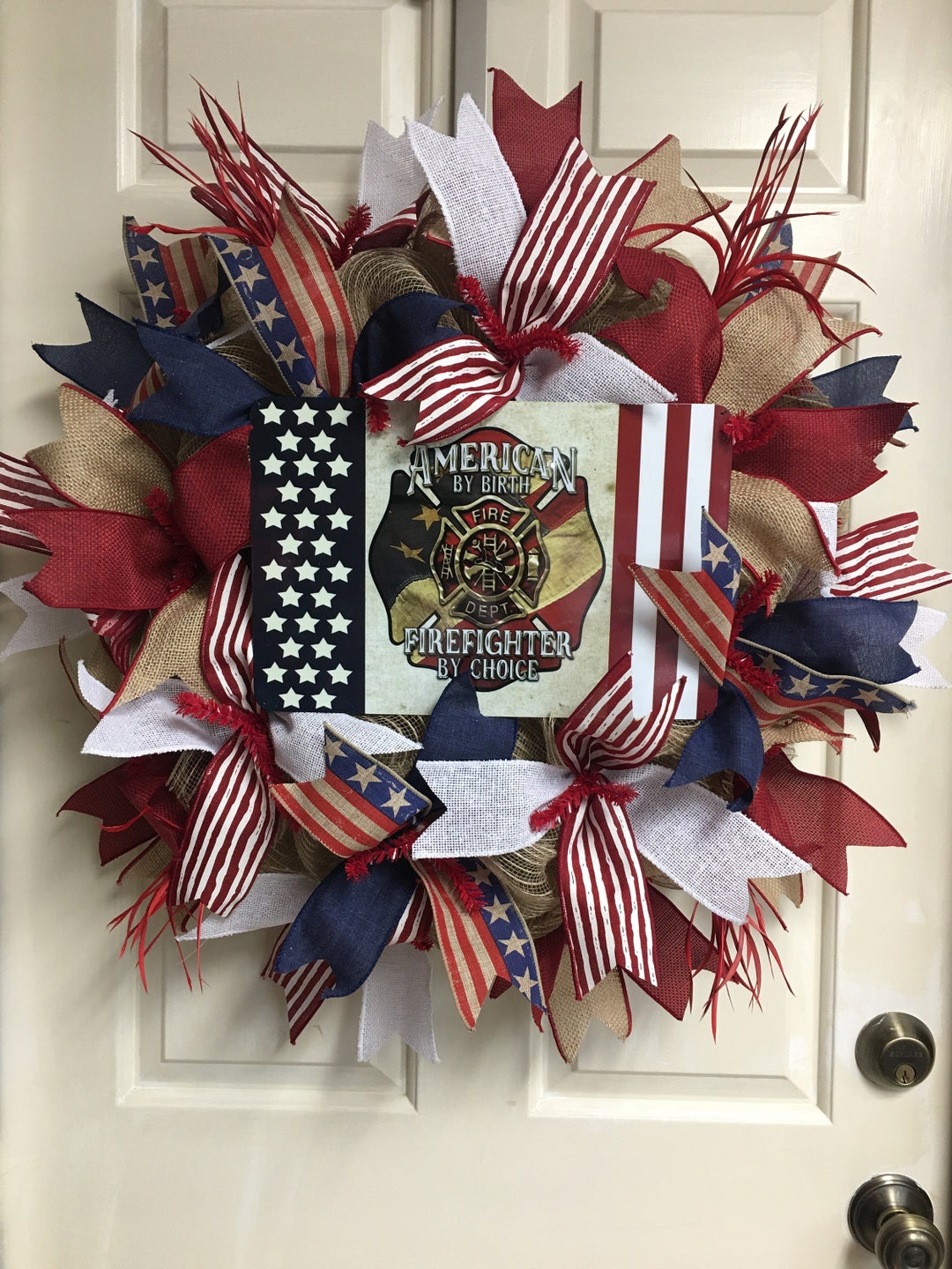 Firefighter Wreath, First Responder Wreath, American Wreath, Front Door ...