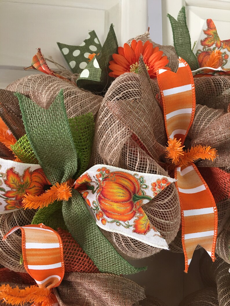 Fall Wreath Fall Decor Autumn Wreath Autumn Decor Pumpkin | Etsy