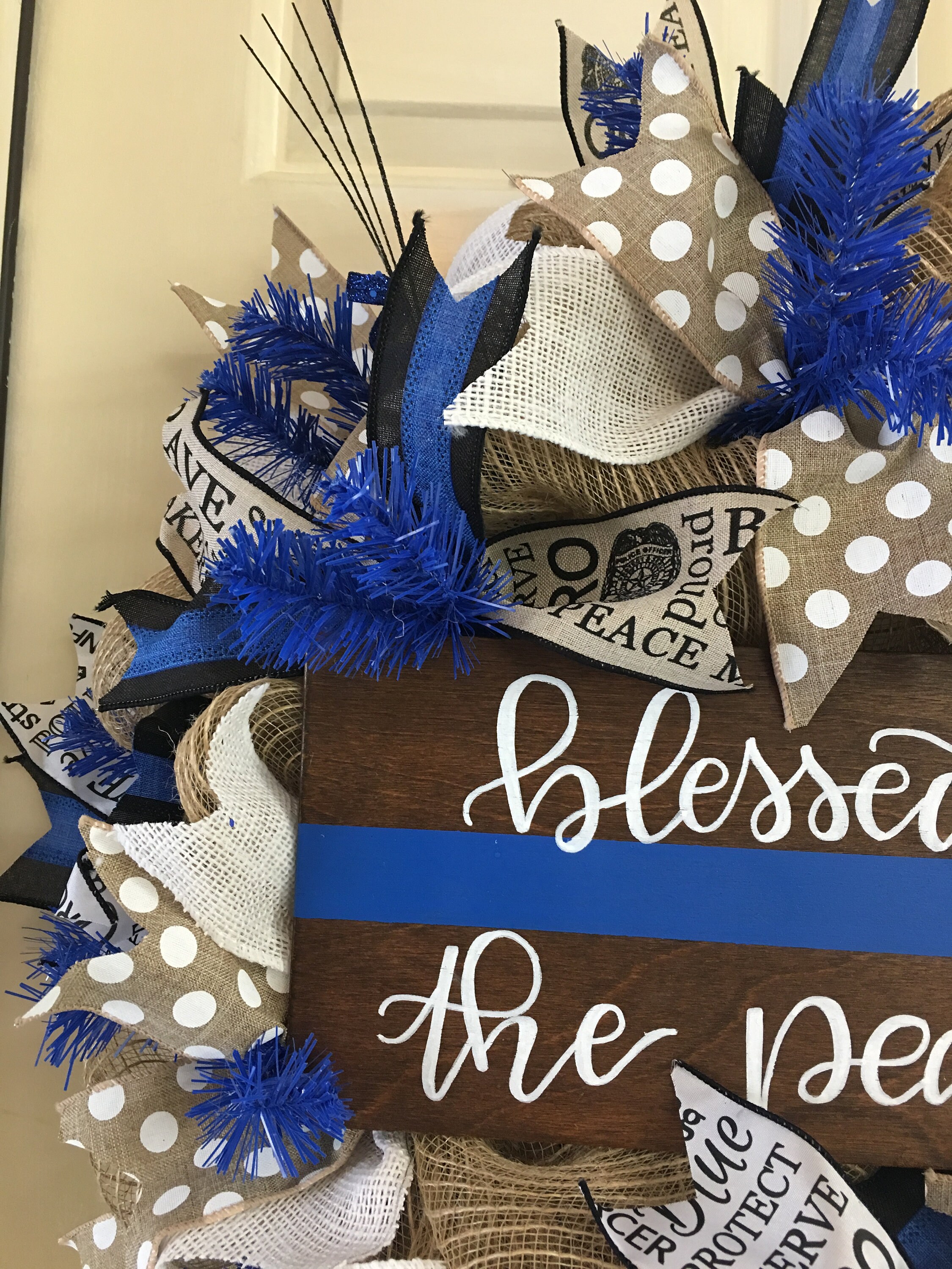 Police Wreath Police Officer Wreath Law Enforcement Wreath | Etsy