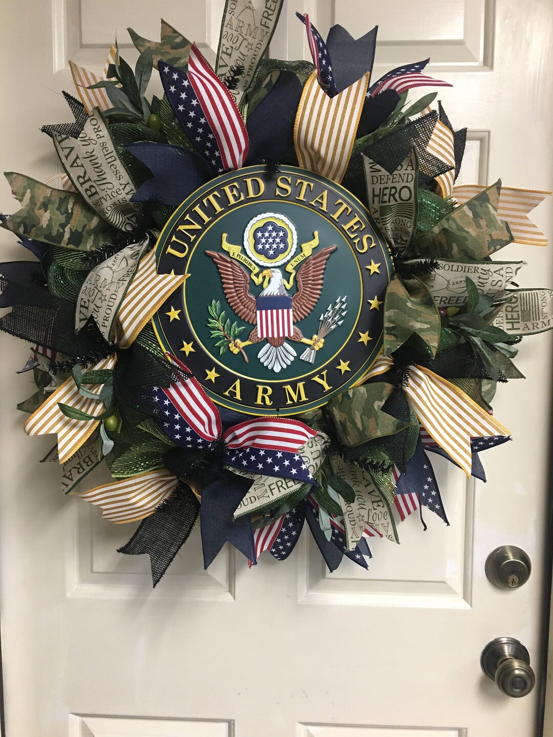 Army Wreath, Military Wreath, American Wreath, Patriotic Wreath, Front ...