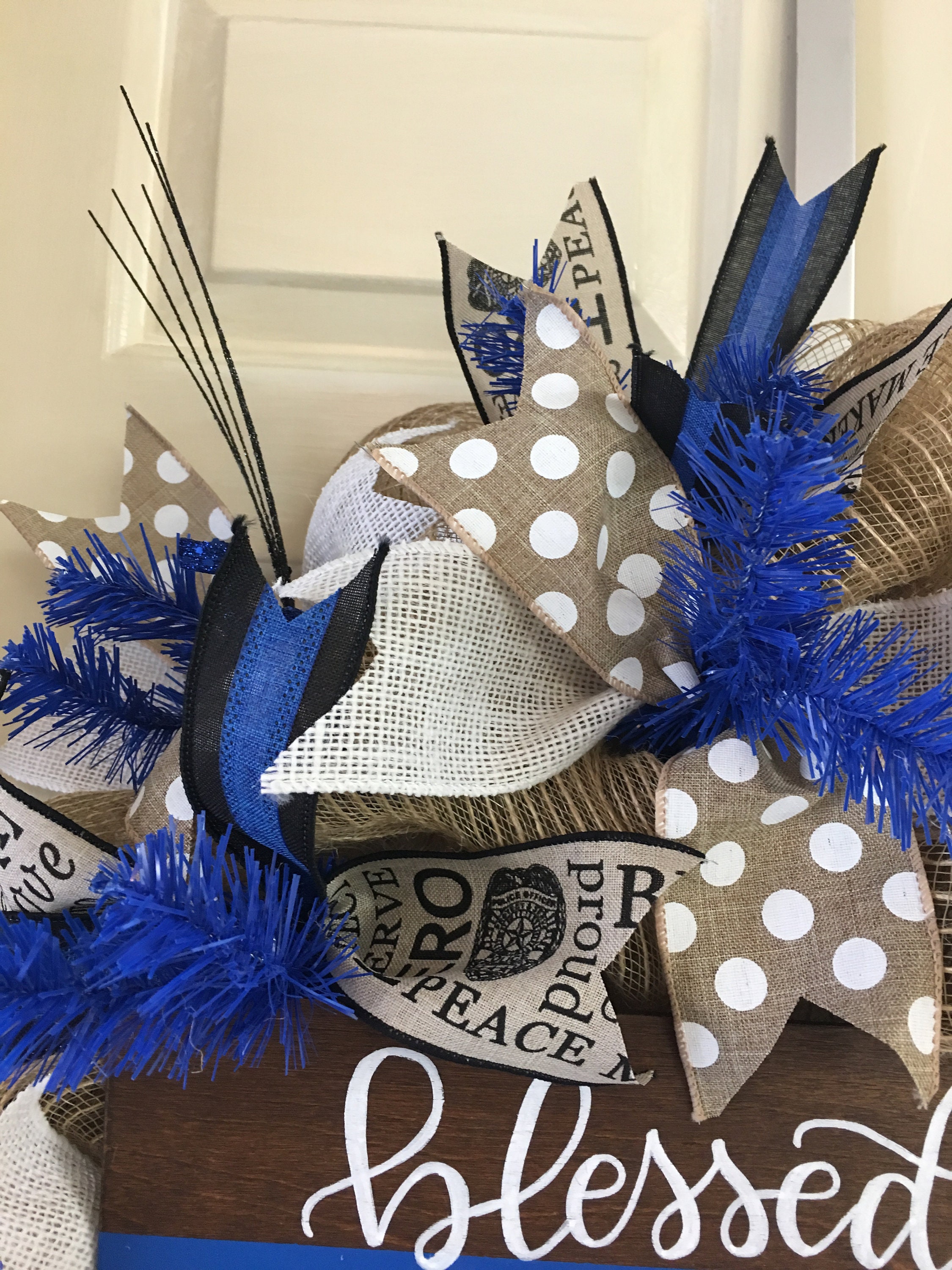 Police Wreath, Police Officer Wreath, Law Enforcement Wreath, Everyday ...