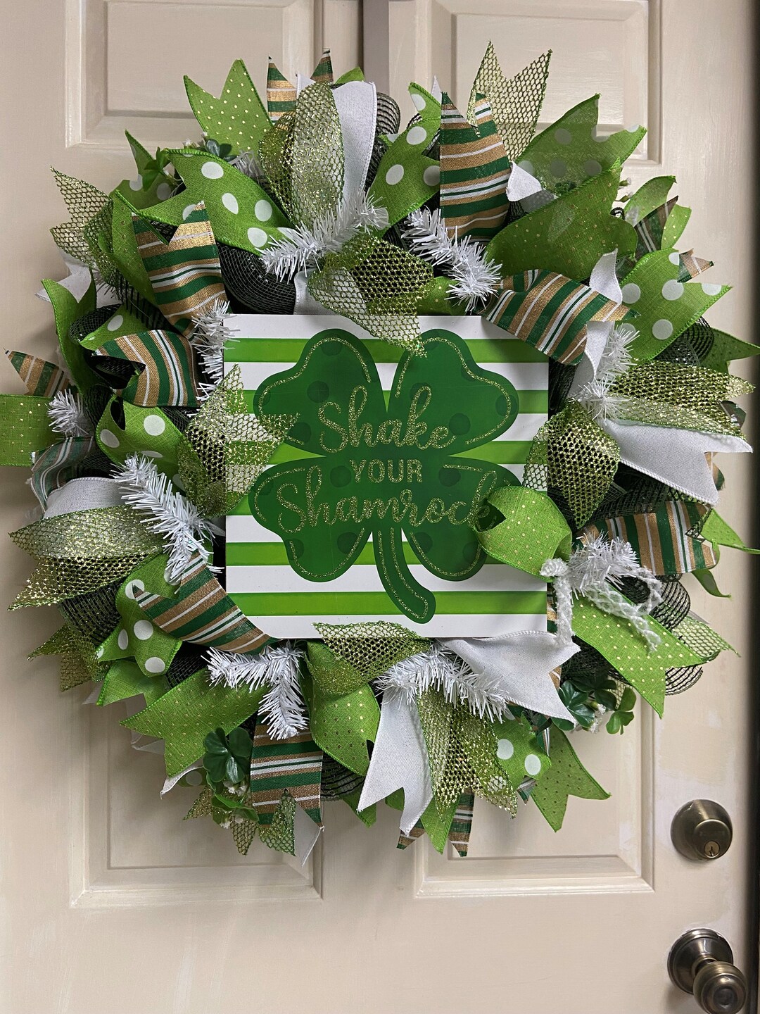 Shamrock Wreath, St Patty Day Wreath, March Wreath, Clover Wreath ...