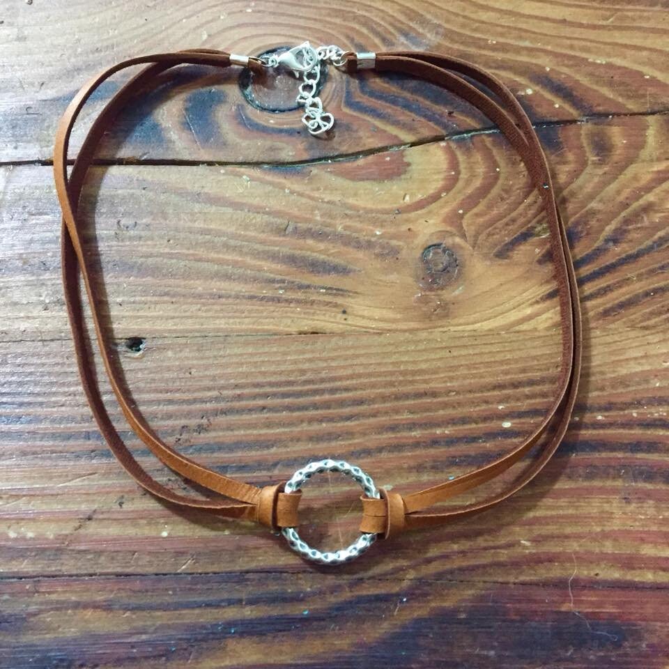 Choker Necklace O RIng Choker Leather Choker O ring | Etsy