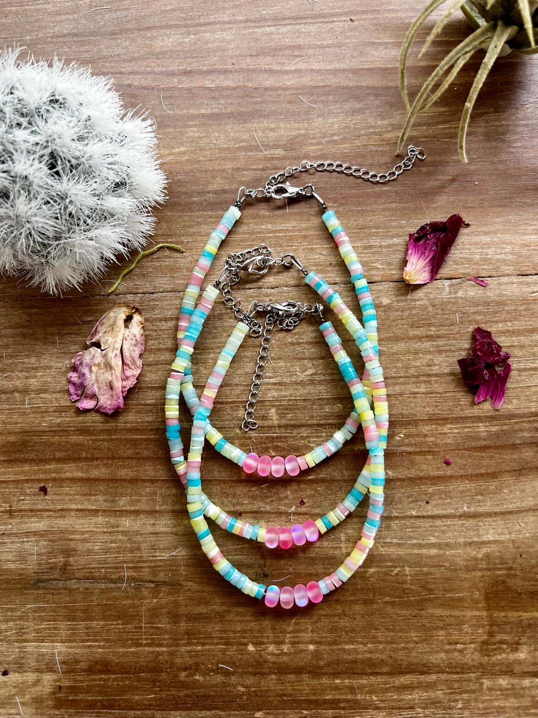 Summer Anklet - Colorful Heishi Beads - Etsy