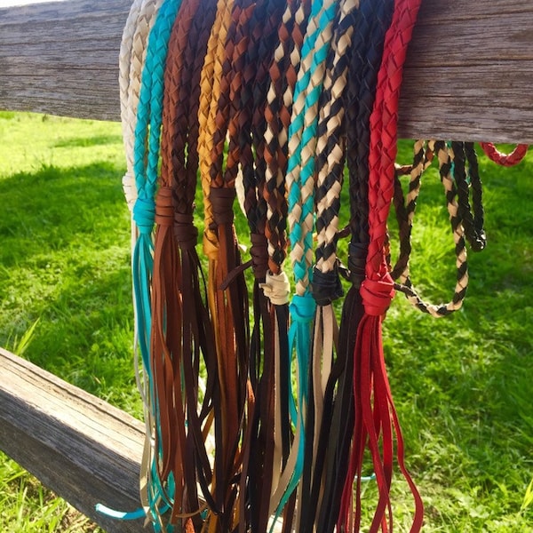 Long Leather Necklace - Etsy