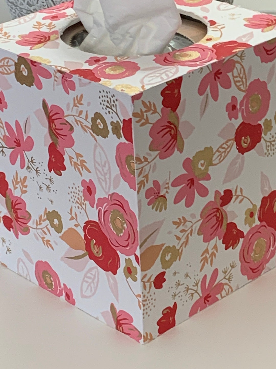 Spring Handmade Decoupaged Tissue Box Cover, Tissue Box, Tissue Cover ...