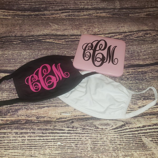 Monogrammed Mask - Etsy