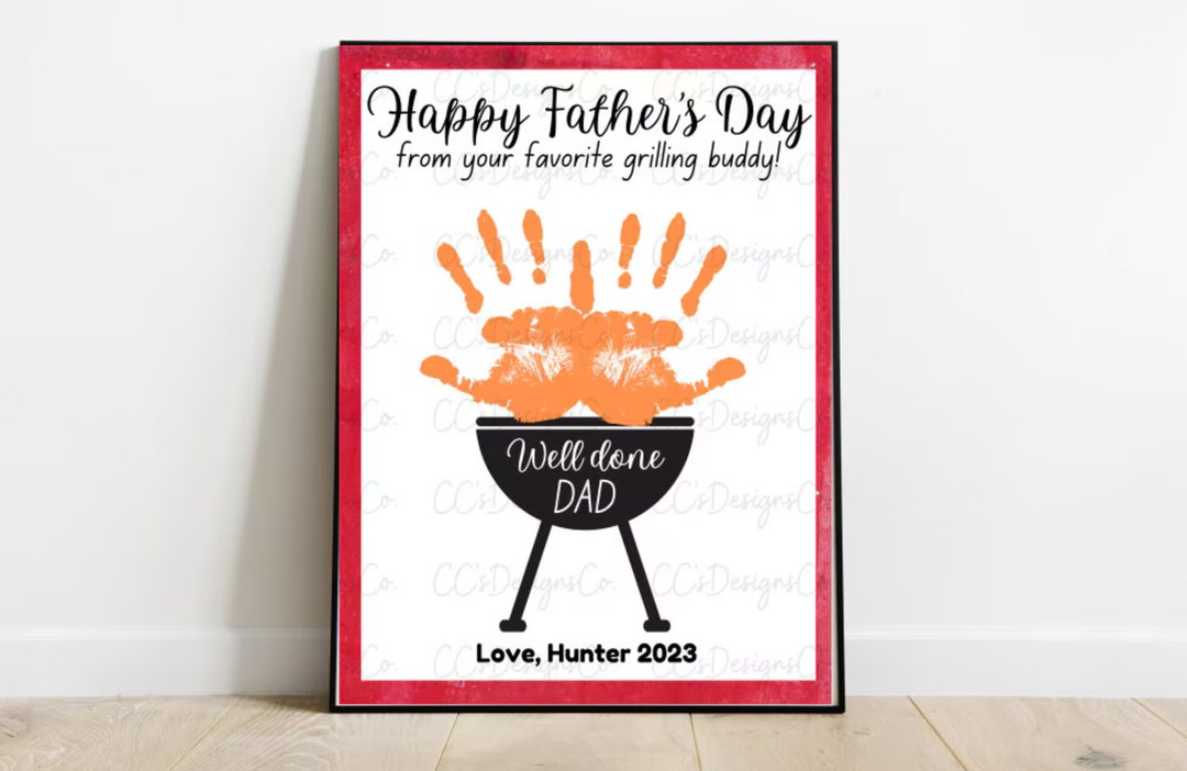 Grilling Father's Day Handprint Footprint Files; Grilling Buddy Dad ...