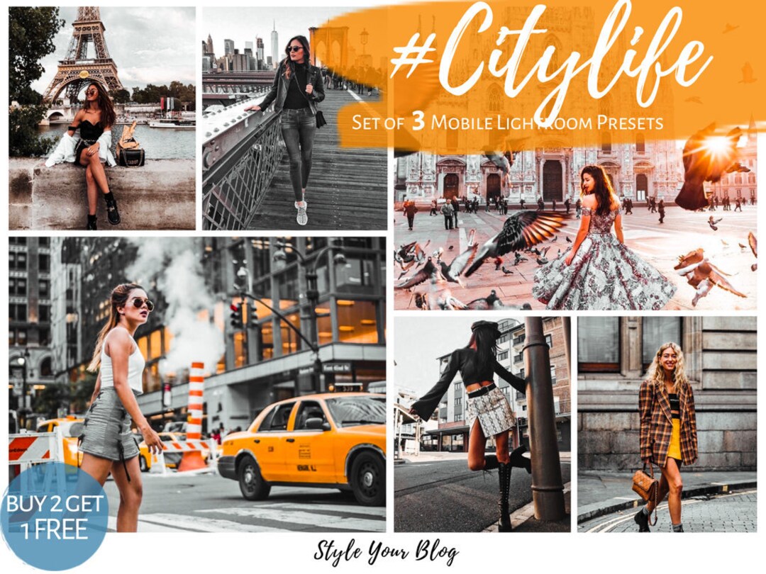 Best 3 Presets CITYLIFE for Mobile Lightroom Filters iPhone Lifestyle ...