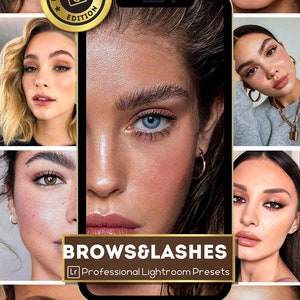 10 BROWS & LASHES Mobile/desktop Presets, Instagram Beauty Salon Lashmaker Filter, Brow Artist ...