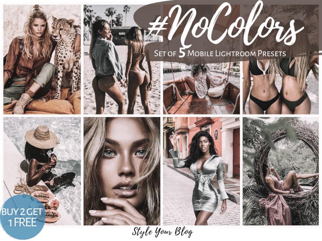 5 NO COLORS Black and White Lightroom Presets Mobile for Blogger ...